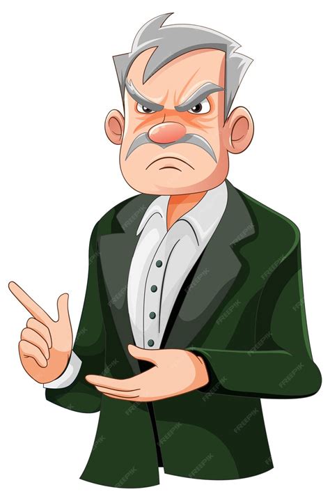 Free Vector Businessman With Grumpy Facial Expression
