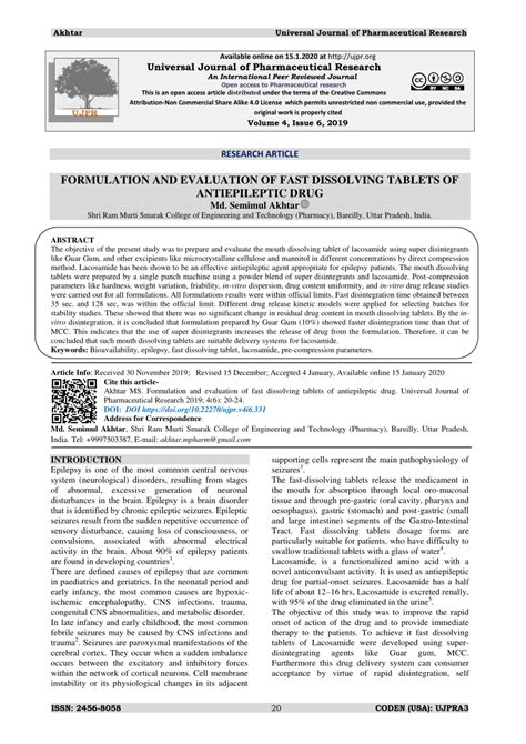 Pdf Formulation And Evaluation Of Fast Dissolving Tablets Of