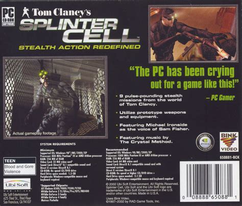 Tom Clancys Splinter Cell 2002 Box Cover Art Mobygames