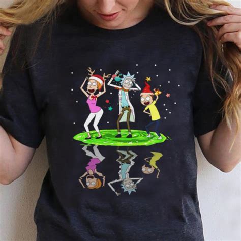 Premium Santa Rick Sanchez Morty Smith Summer Smith Dancing Water