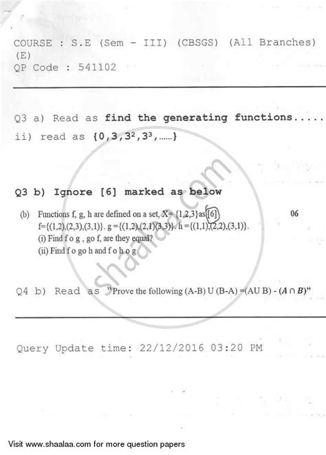 Discrete Structures 2016 2017 Be Computer Engineering Semester 3 Se