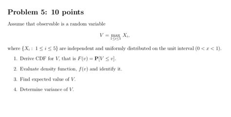 solved problem 5 10 points assume that observable is a