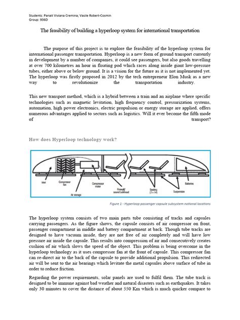 The Feasibility Of Building A Hyperloop System For International Transportation Pdf Cost Of