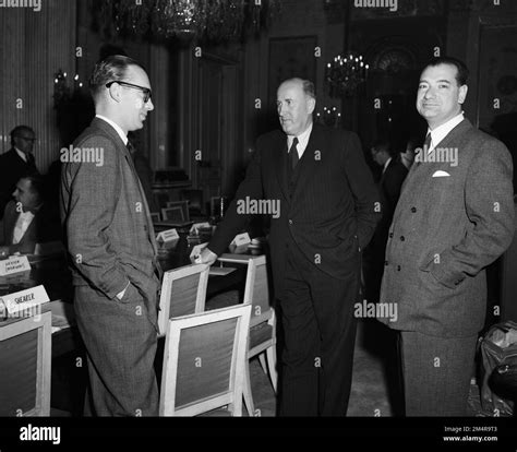 Ptad Conference In Paris Photographs Of Marshall Plan Programs Exhibits And Personnel Stock