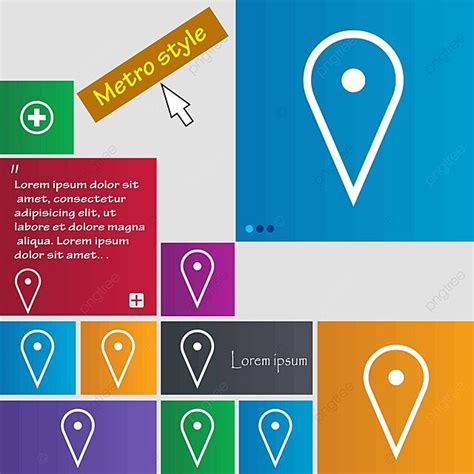 Vector Map Pointer Icon For Modern Website Interface With Cursor Pointer Buttons Vector Sign