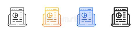 Analytics Icon Thin Linear Gradient Blue Stroke And Bold Style Design
