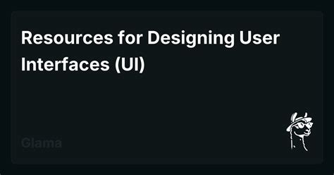 Resources For Designing User Interfaces Ui Glama