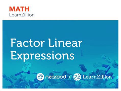 Factor Linear Expressions