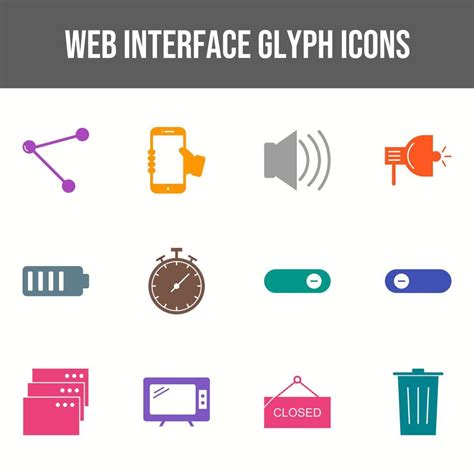 Beautiful Web Interface Vector Icon Set 17533250 Vector Art At Vecteezy