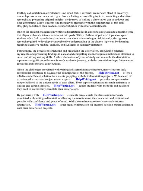 Architecture Dissertation Help Pdf Thesis Science