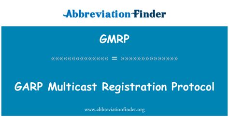 Gmrp는 Garp 멀티 캐스트 등록 프로토콜 Garp Multicast Registration Protocol 를 의미합니다