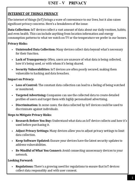 Unit 5 Iot Privacy Pdf Security Computer Security