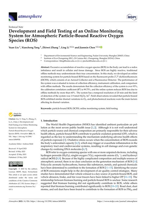 pdf development and field testing of an online monitoring system for