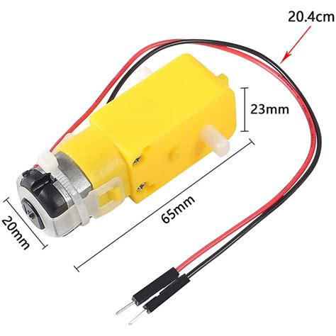 Geared DC Motor With Cable Arduino DIY Dual Shaft RPM XUmp