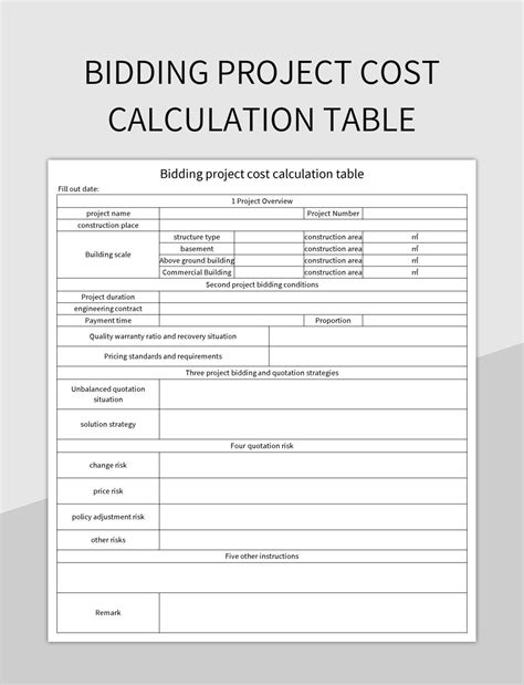 Bid Capacity Calculation Excel Sheet Download