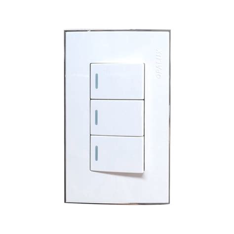 Opalux Interruptor Triple Linea Elegante