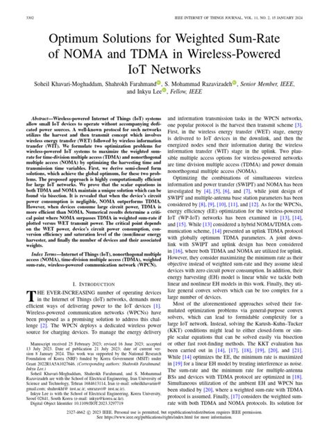 Optimumsolutionsforweightedsum Rateofnomaandtdmainwireless