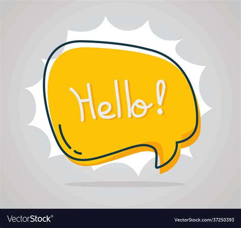 Hello Speech Bubble Royalty Free Vector Image Vectorstock