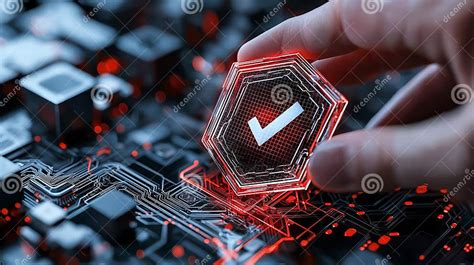 Digital Technology And Cybersecurity Are Represented In This Image Showcasing Hand Interacting