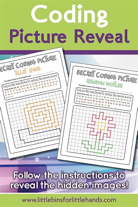 Printable Secret Coding Pictures Little Bins For Little Hands
