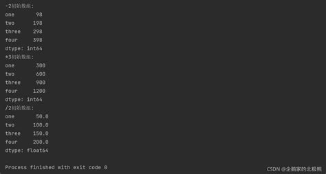 Python——pandas模块—series数据结构访问series的值和索引名称 Csdn博客