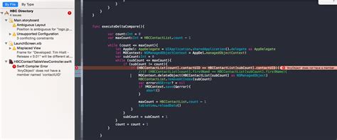 Ios Anyobject Doesnt Have A Member Contactuid Even Thought