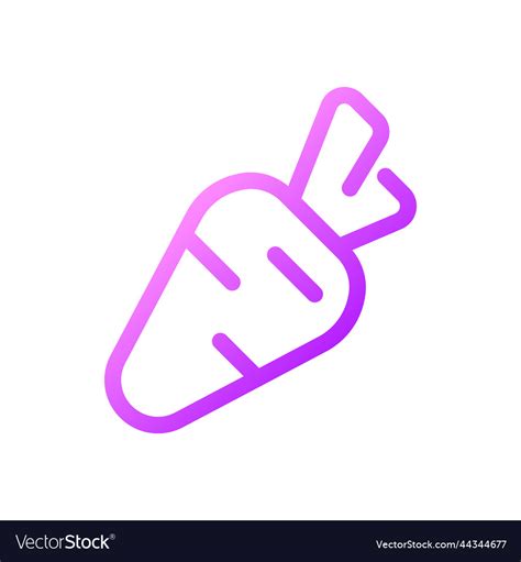 Carrot Pixel Perfect Gradient Linear Ui Icon Vector Image