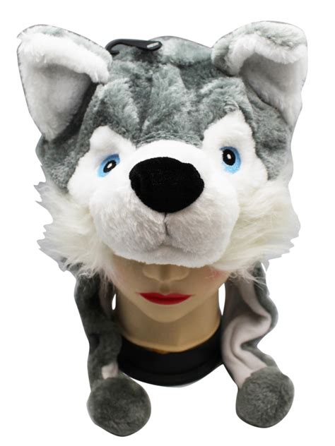 Husky Plush Hat Adorable Soft And Snuggly Plush Wolf Hat