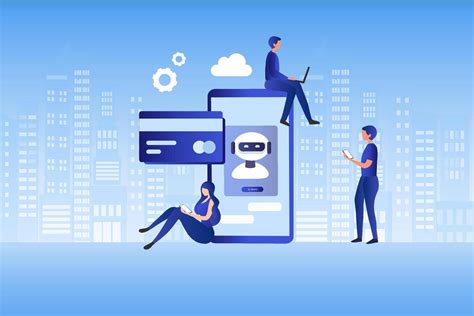 Chatbot Technology Concept People Chatting With Robot Asking Questions And Receiving Answers