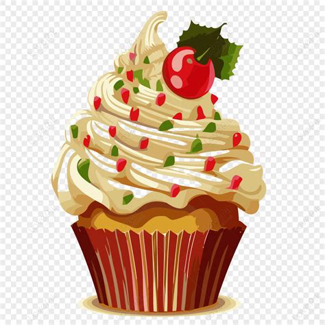 크리스마스 컵케익만화상표클립 아트 Png 일러스트 무료 다운로드 Lovepik