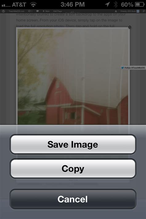 How To Save An Image And Set It As Your IPhone IPad Mini Or IPod Touch Background