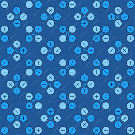 Premium Vector Basic Math Symbols Vector Mathematics Colored Seamless