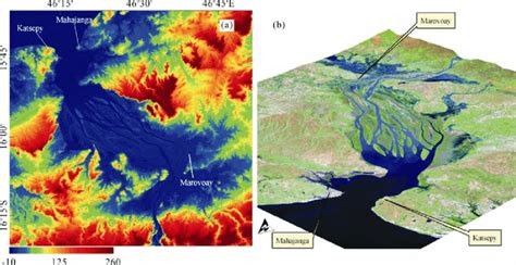 Elevation Map From Srtm Shuttle Radar Topography Mission And 3d Dem Download Scientific