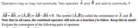 solved operators may or may not commute two operator a and