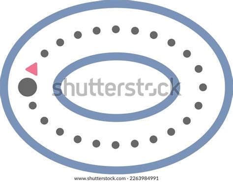 dotted ellipse shape tracing lines preschool stock vector royalty free