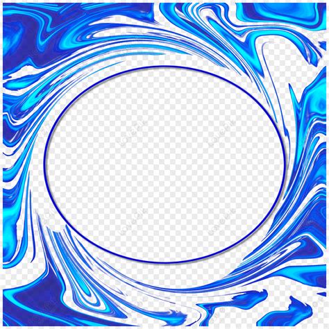 기하학적 파란색 추상 현대 유체 비즈니스 테두리 일러스트체액타원형 Png 일러스트 무료 다운로드 Lovepik