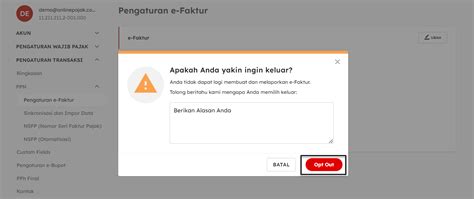 Cara Melakukan Opt Out E Faktur Dan E Bupot Di OnlinePajak