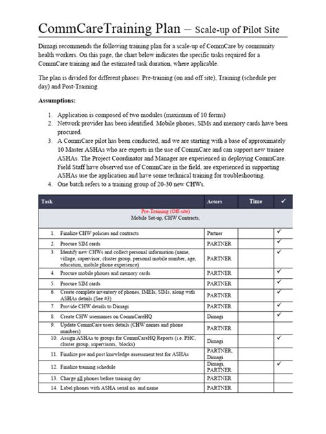 commcare scale up training plan pdf mobile phones computing