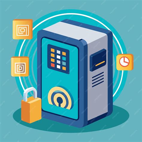 Illustration Of A Smart Lockbox With Biometric Access The Lockbox Has A