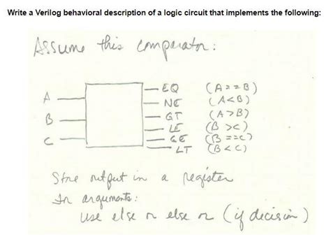 Write A Verilog Behavioral Description Of A Logic