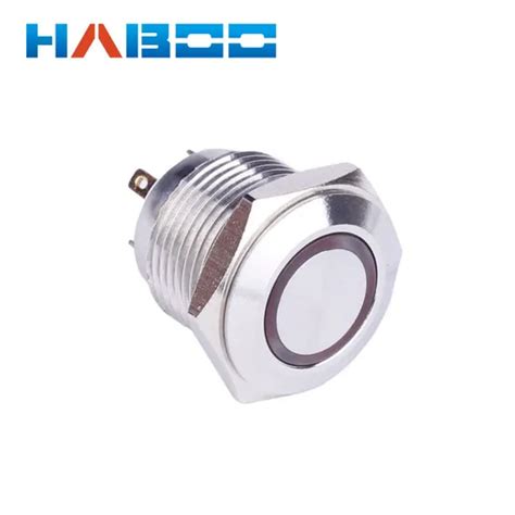 High Quality Screw Type Push Button Reset Switch 16mm Stainless Steel Metal Push Button Switch