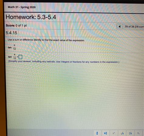 Solved Math 31 Spring 2020 Homework 5 3 5 4 Score 0 Of 1