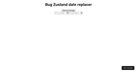 Bug Zustand Replacer Codesandbox