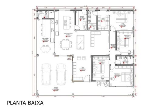 Planta De Casa 4 Quartos Projeto Arquitetônico Completo R 2660
