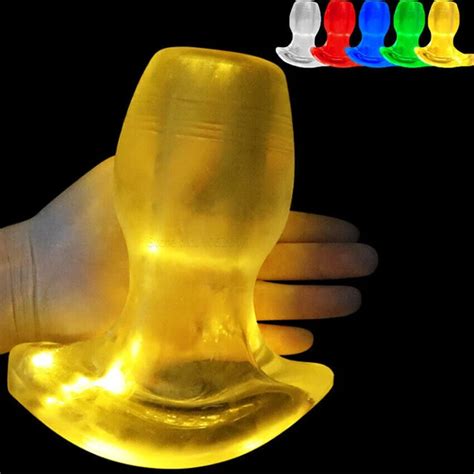 Hollow Glow Anal Sex Plug Butt Soft Toys Expansion Dildo Men Women Toy