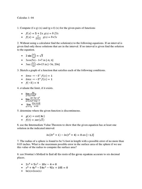 Calcu Pdf Function Mathematics Sphere