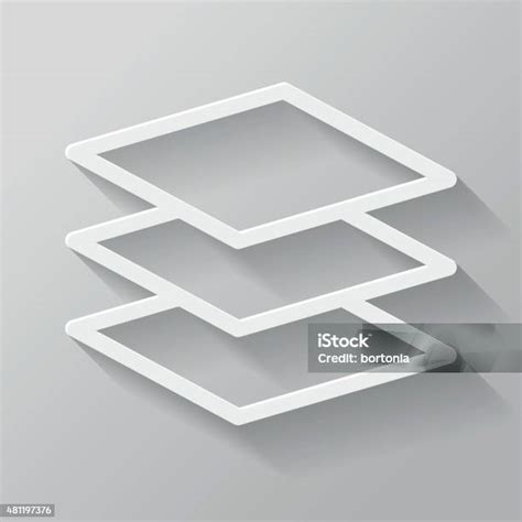 문서의 종이 여윔 회선 인터페이스 아이콘크기 긴 Shadow 3차원 형태에 대한 스톡 벡터 아트 및 기타 이미지 3차원 형태 공란 그늘 Istock