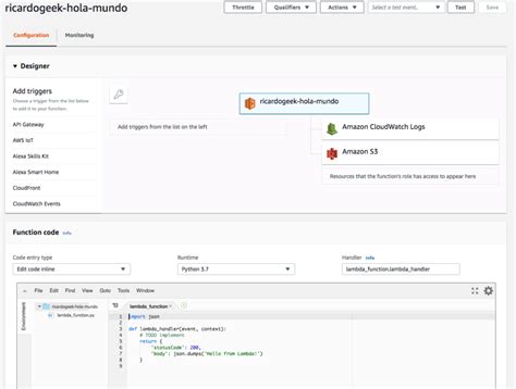 Como Crear Una Función Serverless Con AWS Lambda RicardoGeek