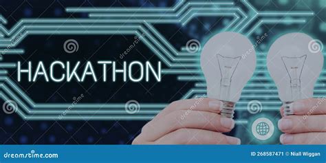 text showing inspiration hackathon business idea event where large