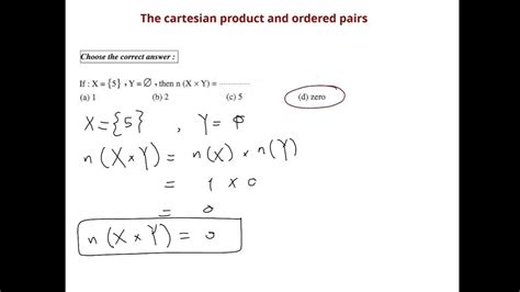The Cartesian Product And Ordered Pairs Part 10easymathwithwessam